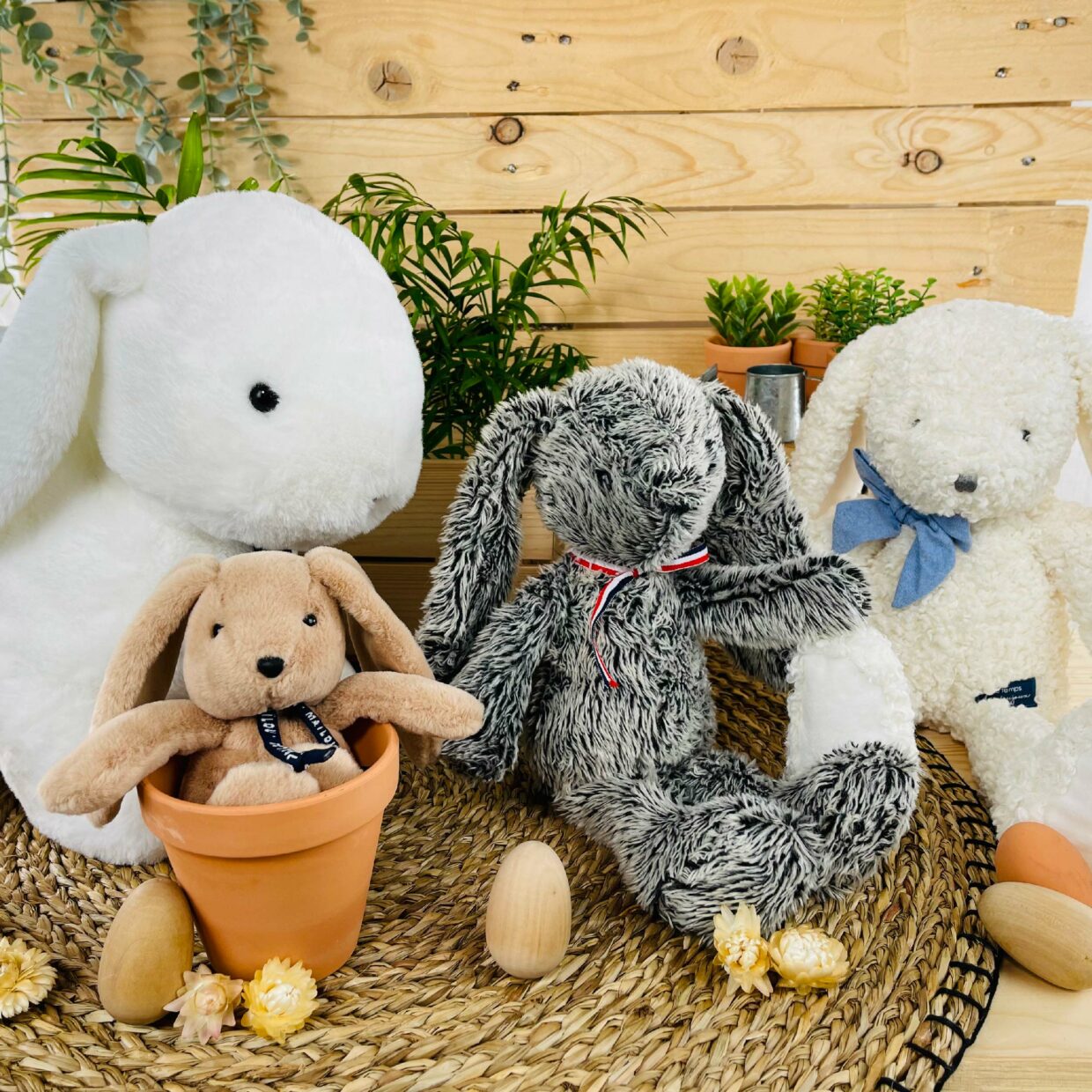 Petite Peluche Lapin Dorlotin - Beige - Maïlou Tradition - Doudous Bio et Peluches Made In France